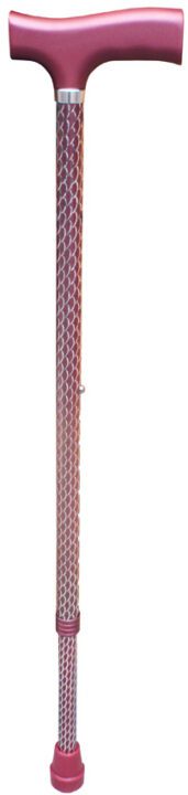 Surgical Basics Walking Stick Red Engraved Adjustable 72-94cm : 3P